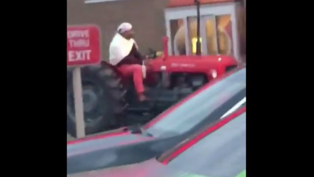VIDEO: Man Takes Tractor Through Tim Hortons Drive-Thru Just Outside ...
