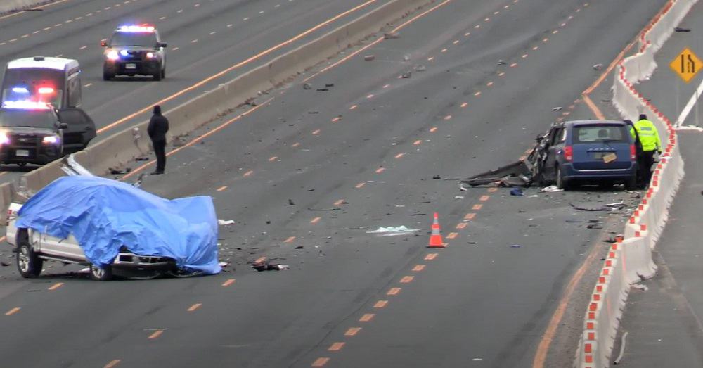 CAUGHT ON VIDEO: Aftermath of crash that left two dead and highway ...