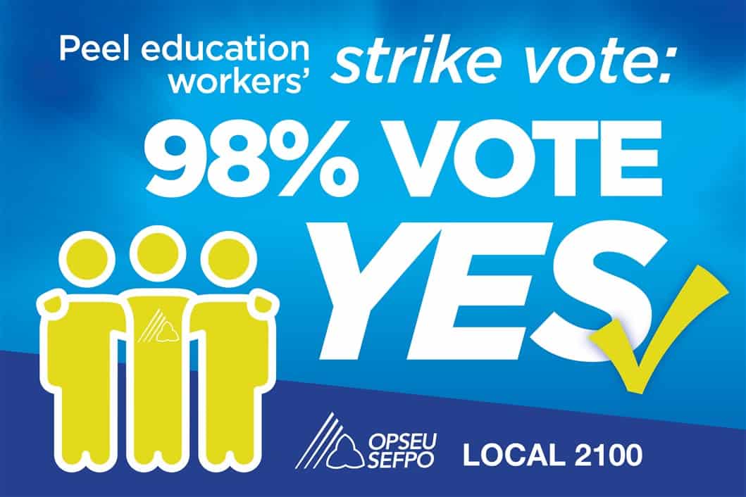 Education workers in Mississauga and Brampton vote overwhelmingly for ...