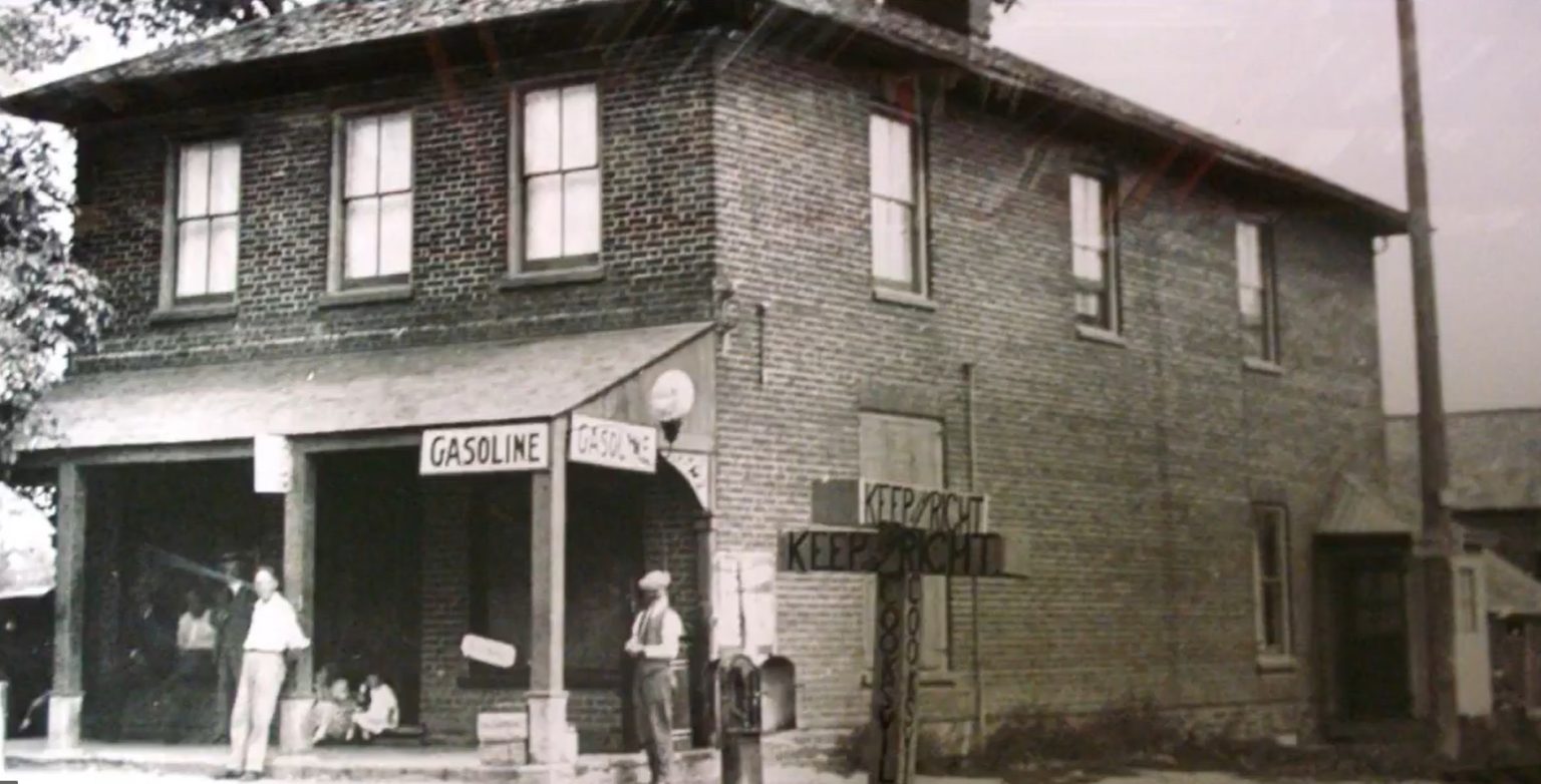 First gas pump in the area is part of rich history of this old building ...