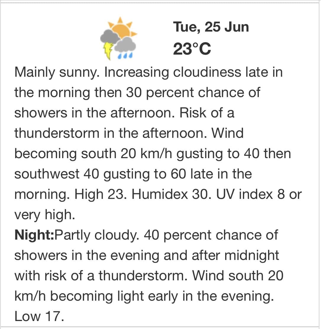 June 25 Weather: Sunny start then showers and thunderstorm across ...