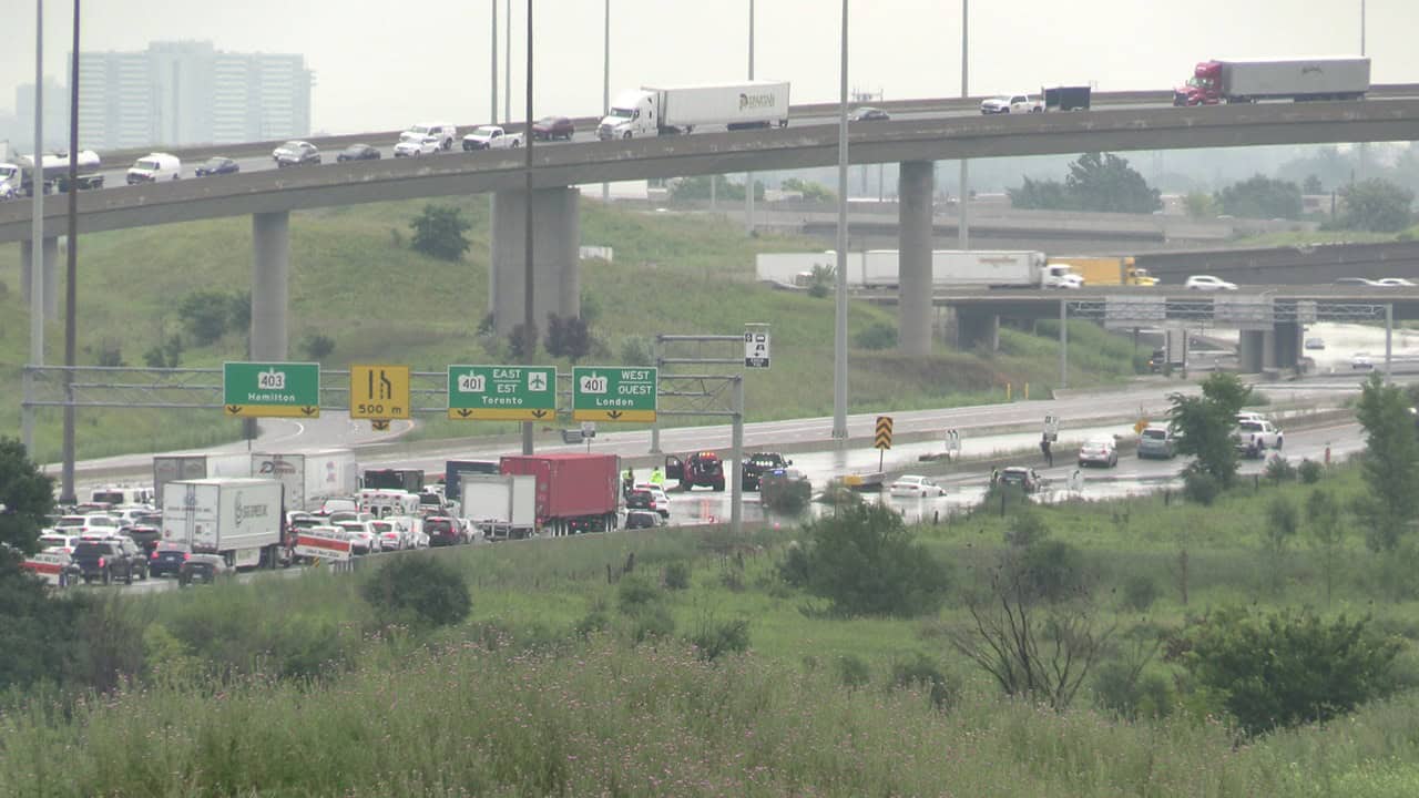 CLOSED: Highway 410 southbound completely blocked at Mississauga and ...