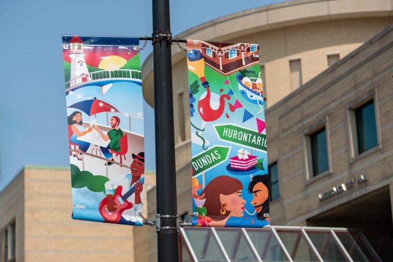 Colourful banners hang across the city to mark Mississauga's 50th ...