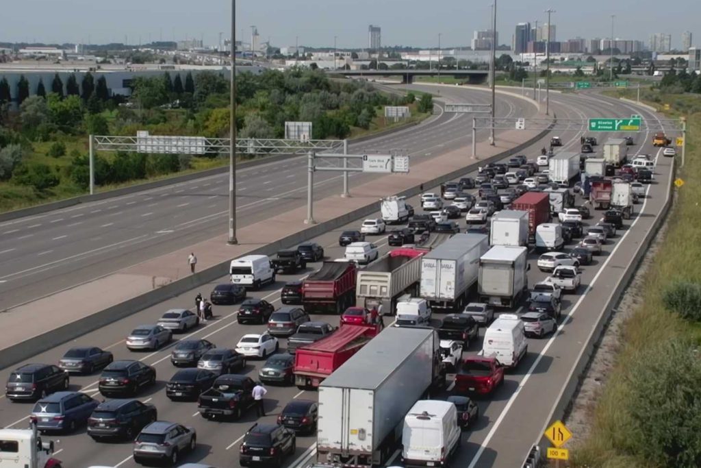 CLOSURE: Highway closed for police investigation backs up traffic in ...