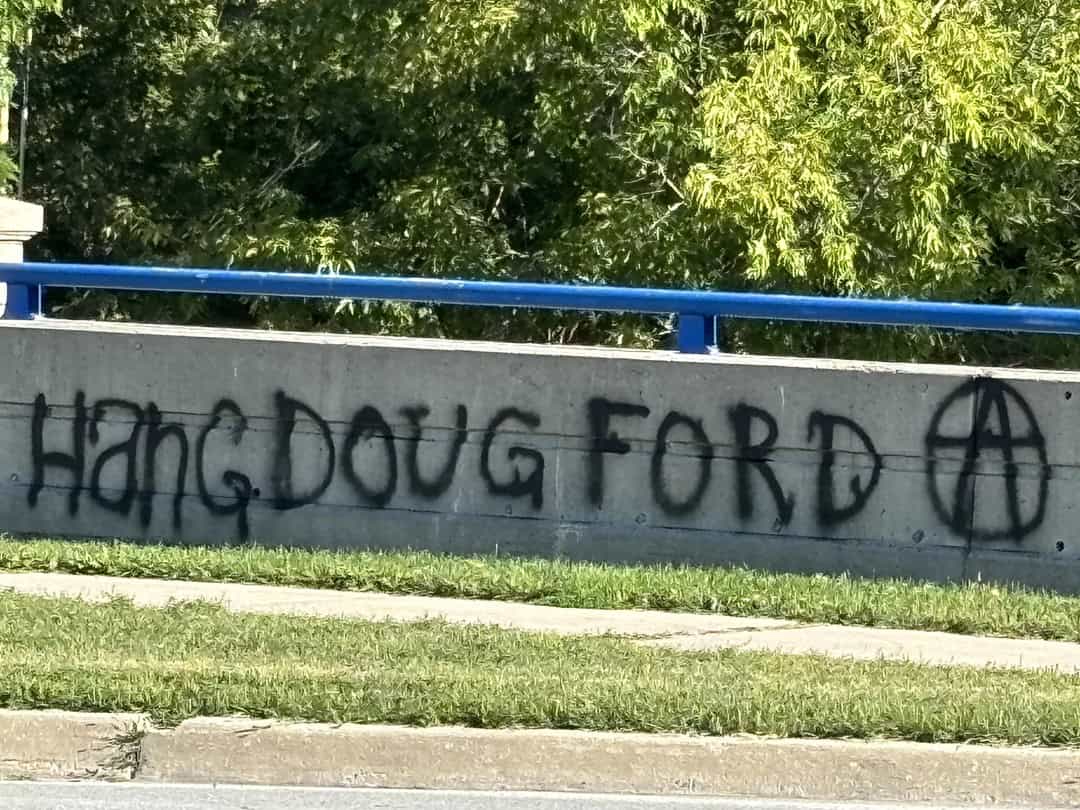 'Disgraceful' graffiti with Premier Doug Ford's name spotted in ...