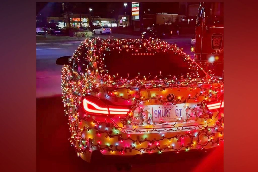 Man adds 1,800 Christmas lights to BMW in Mississauga | INsauga