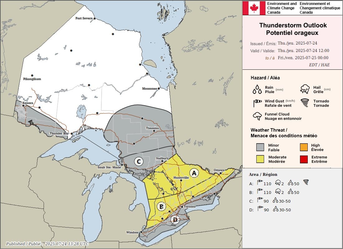 Tornado risk alert issued for portions of southern Ontario | INsauga