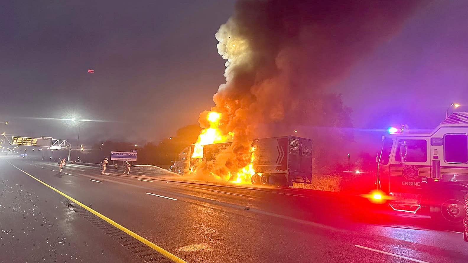 HIGHWAY CLOSURE: Fiery crash shuts down lanes on QEW in Ontario | INsauga