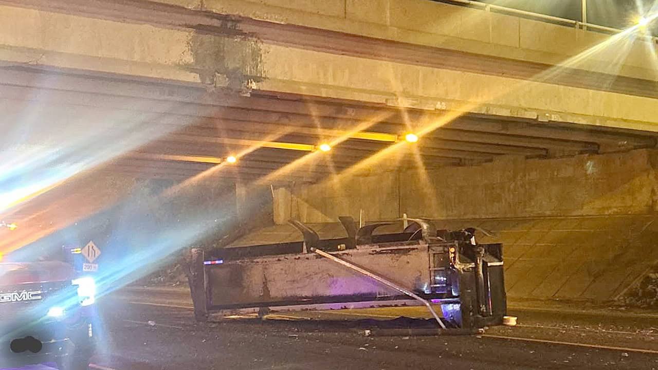 CLOSURE: Lanes on Highway 400 closed due to dump truck crash; Brampton ...