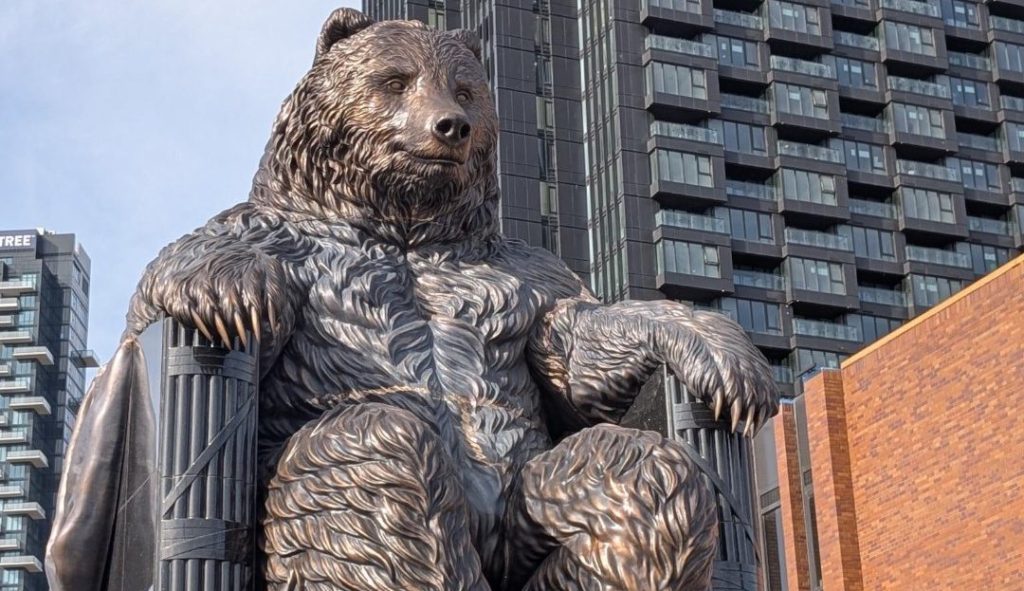 Park with 12,500 pound bear opens as multi-year transit project in ...