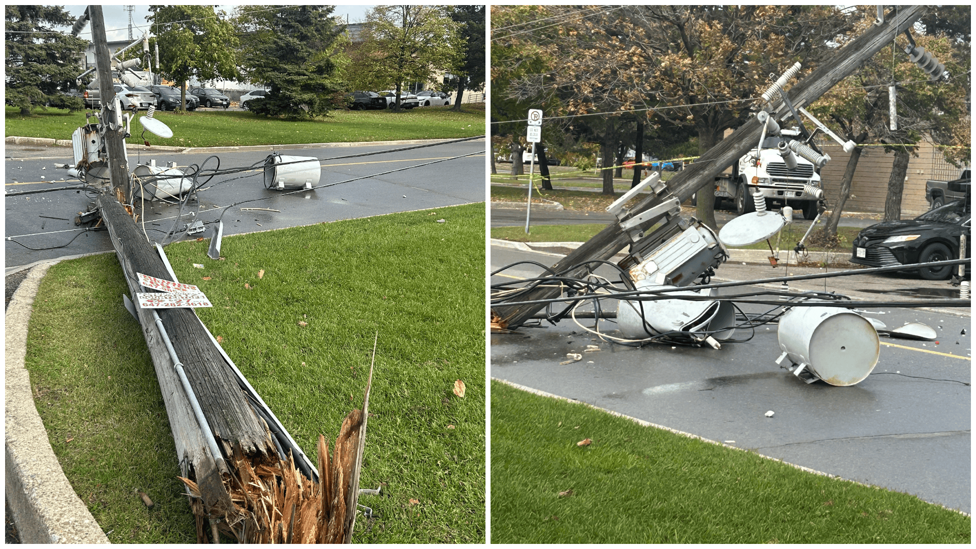 PHOTOS: Wind to blame for 9 downed power poles that left thousands in ...