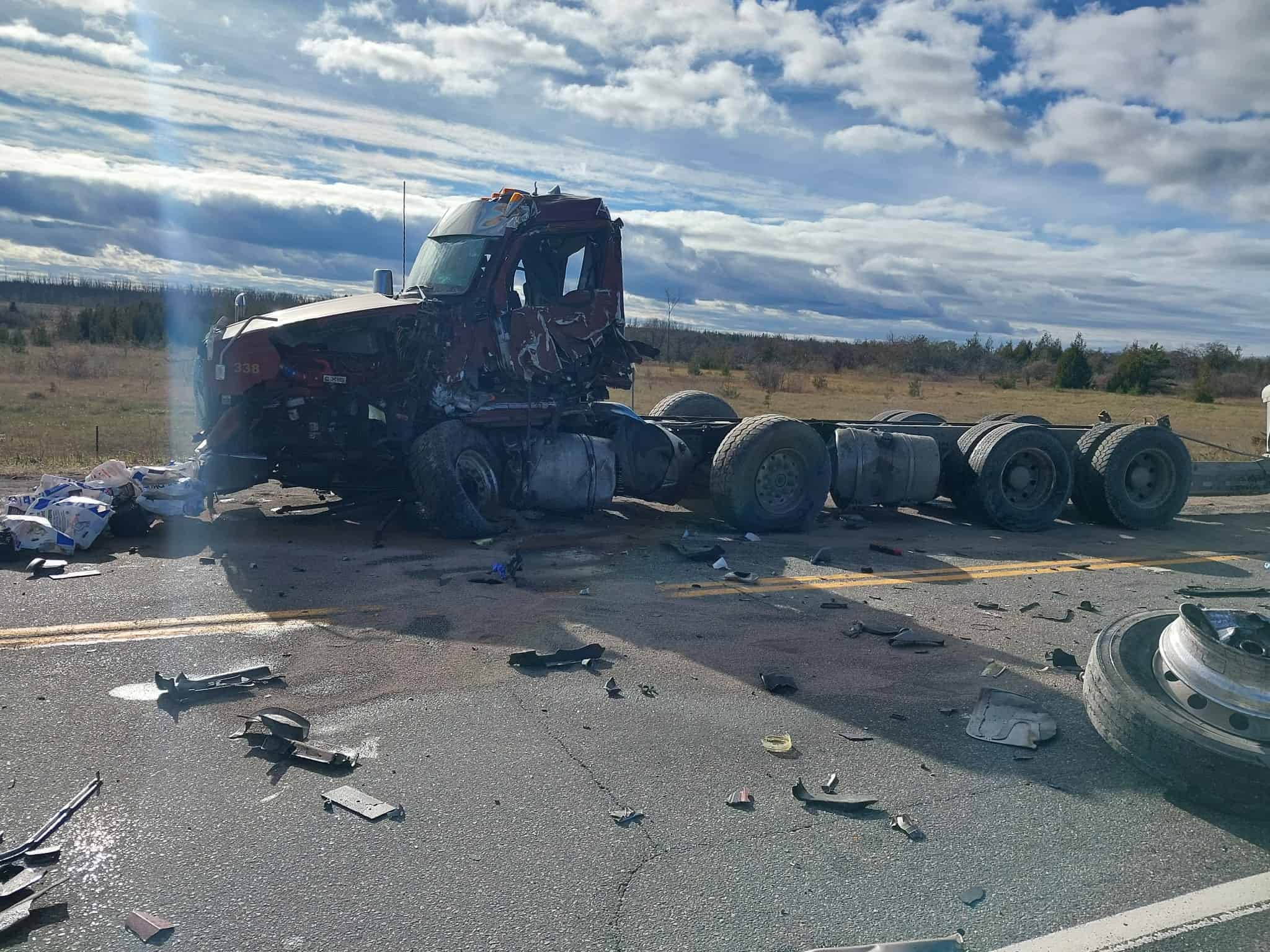 Dump trucks collide in Ontario, one driver sent to hospital | INsauga