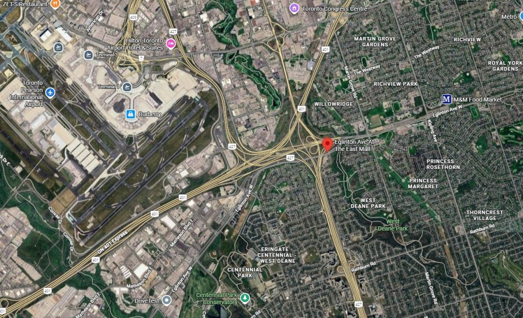 Crash injures one, closes 3 lanes on major highway near Toronto Pearson ...