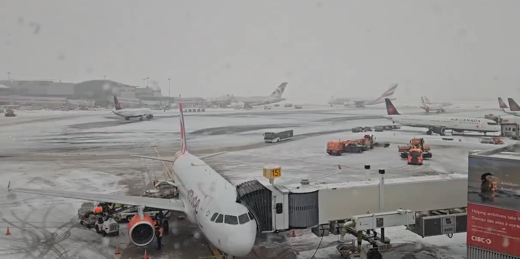351 flights delayed, 27 cancelled largely due to winter weather at ...