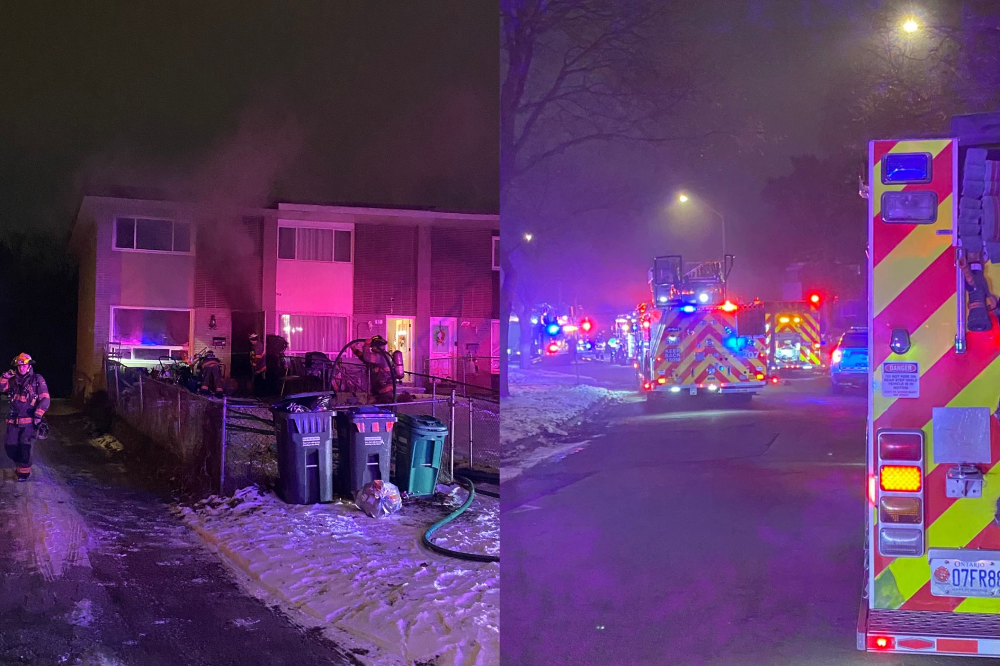 Firefighters battle 2-alarm blaze at townhouse in Brampton | INsauga