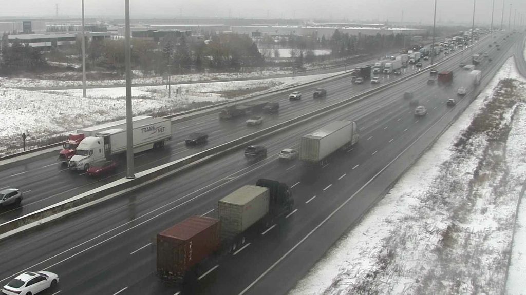 CLOSURE: Bus fire closes Highway 401 ramp in Milton, Ontario | INsauga