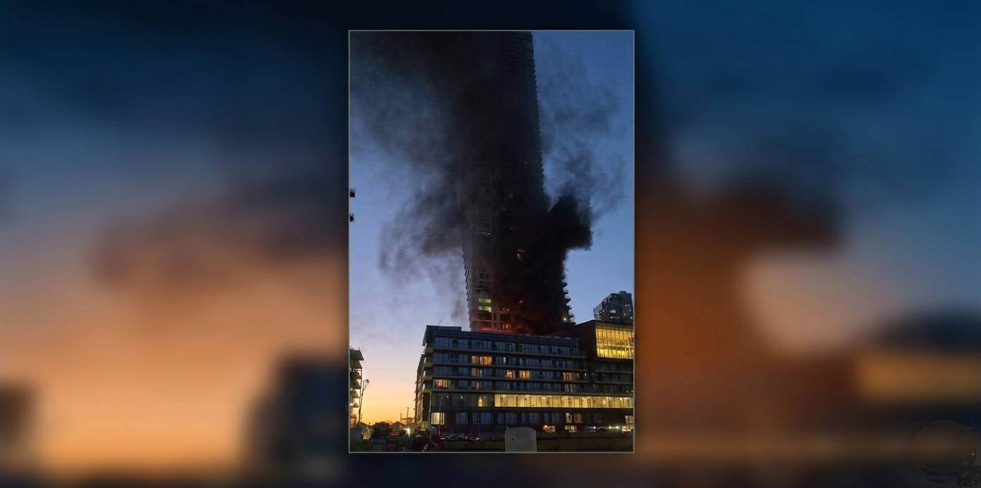 VIDEO: Emergency crews respond to fire at 80-storey building in ...
